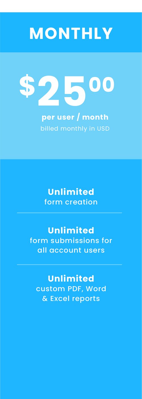 Pricing - FastField Mobile Forms